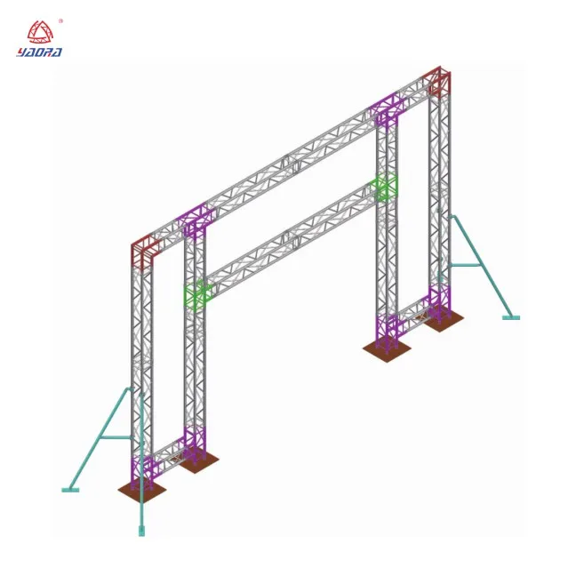 Finish Gantry Aluminum Led Screen Support Truss Display Cvr Gate Truss ...