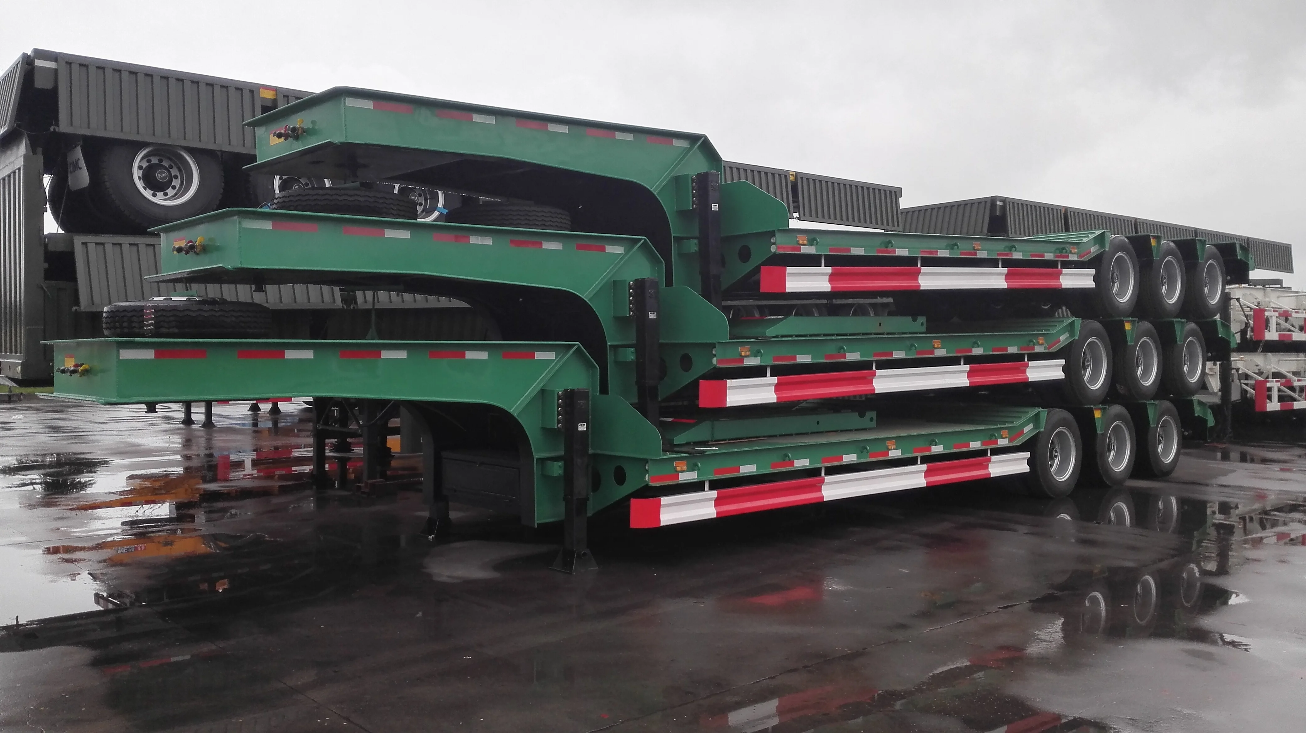 15-19m Three Axle Platform Semi Trailer - Low Bed & Extendable