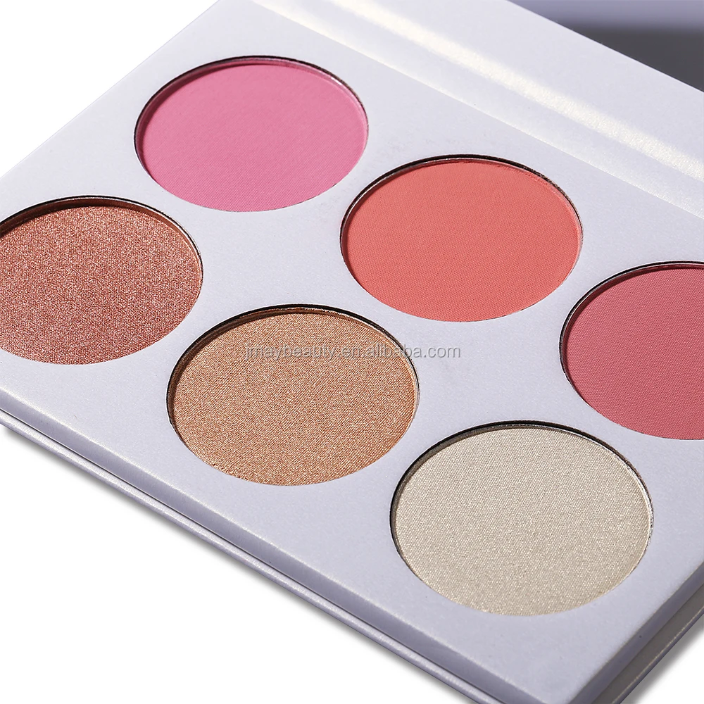No Logo 6 Color Pressed Highlighter Powder Makeup Contour Palette ...