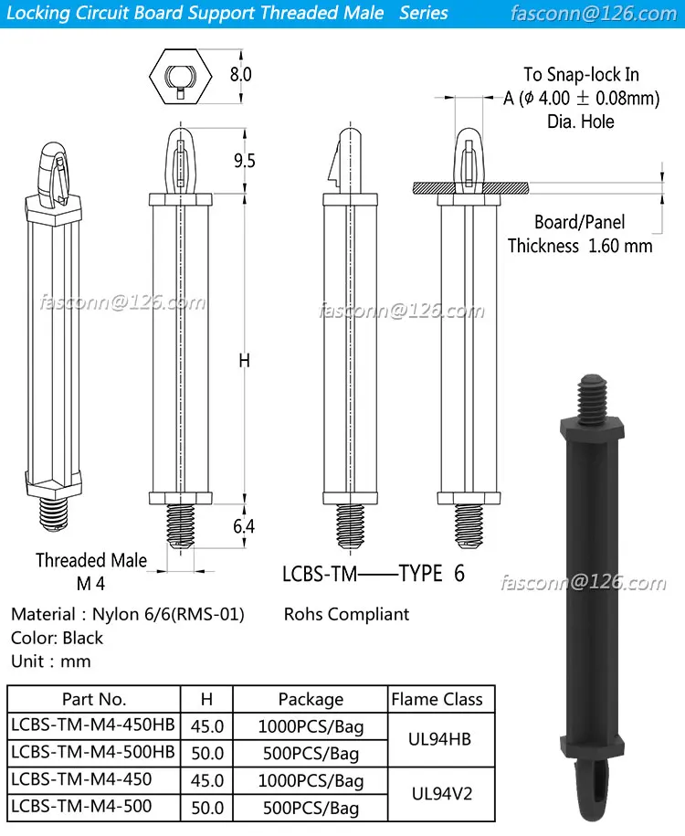 Hex Threaded Standoff Studded Circuit Board Support