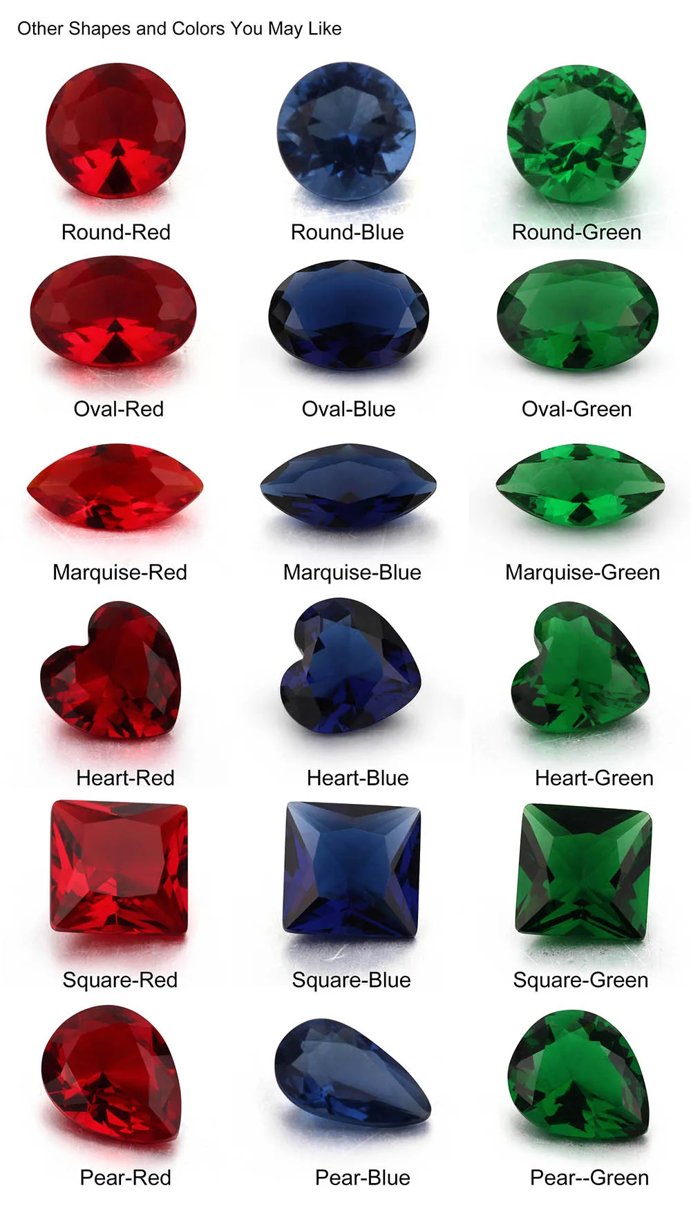 1mm To 10mm Red Diamond Cut Unpolished Loose Glass Gems - Buy ...