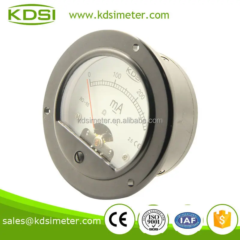 Bo-65 Dc Ammeter Dc300ma Milliammeter,Round Type Panel Meter - Buy ...