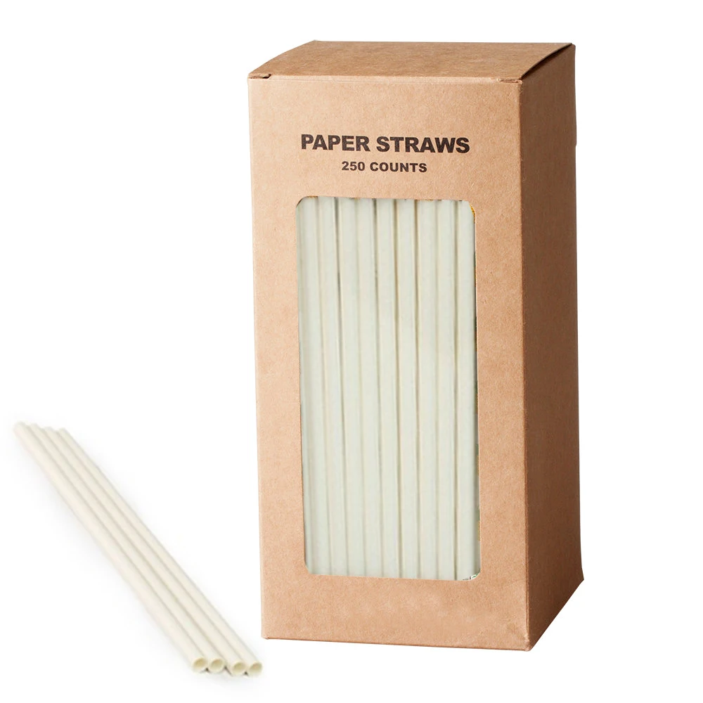 Custom Kraft Box Packing Food Grade Biodegradable Drinking Paper Straw ...
