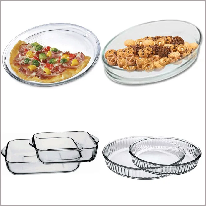 Pyrex Borosilicate Glass Round Baking Tray Plate For Microwave Oven ...