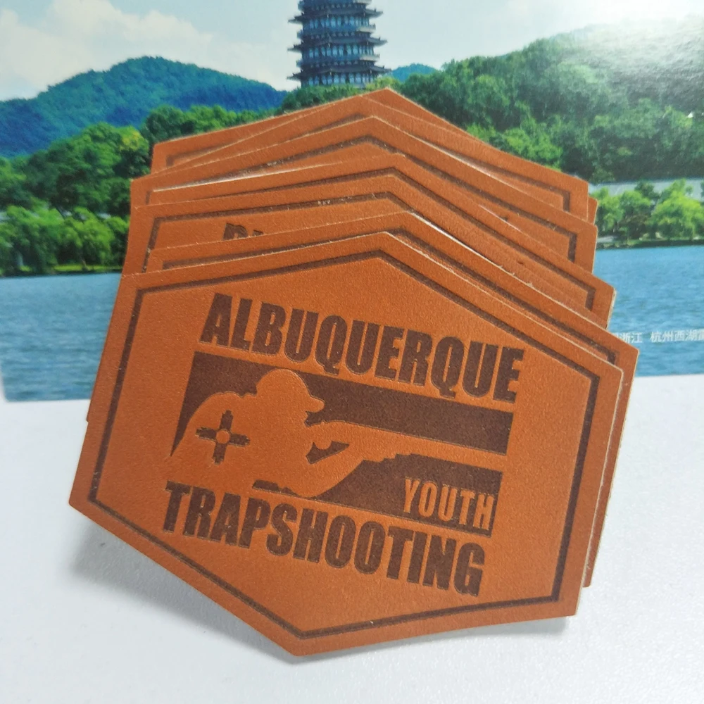 Custom PU Faux/genuine Embossed Logo Leather Embroidery Hat Patch,sew ...