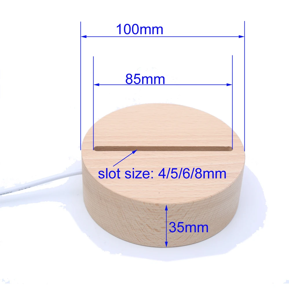 Wholesale Wood Table Led Night Light Base 3d Led Lamp Base For 3d ...