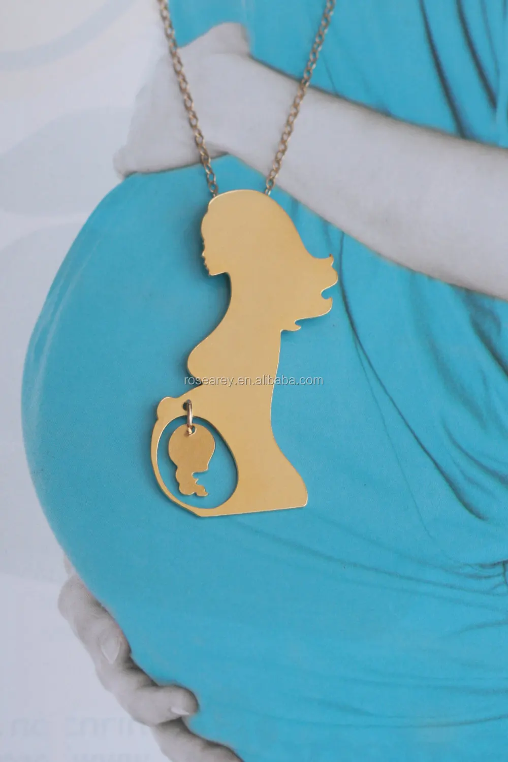 Maternity Theme Jewelry - Custom Stainless Steel Necklace