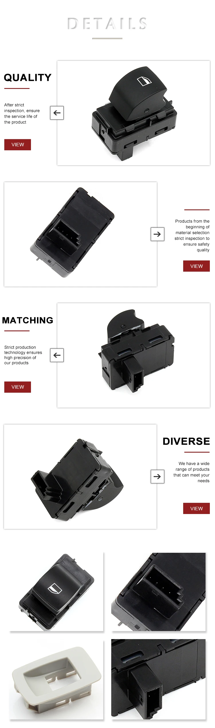 Power Window Regulator Switch Window Panel Switch Press for BMW ...