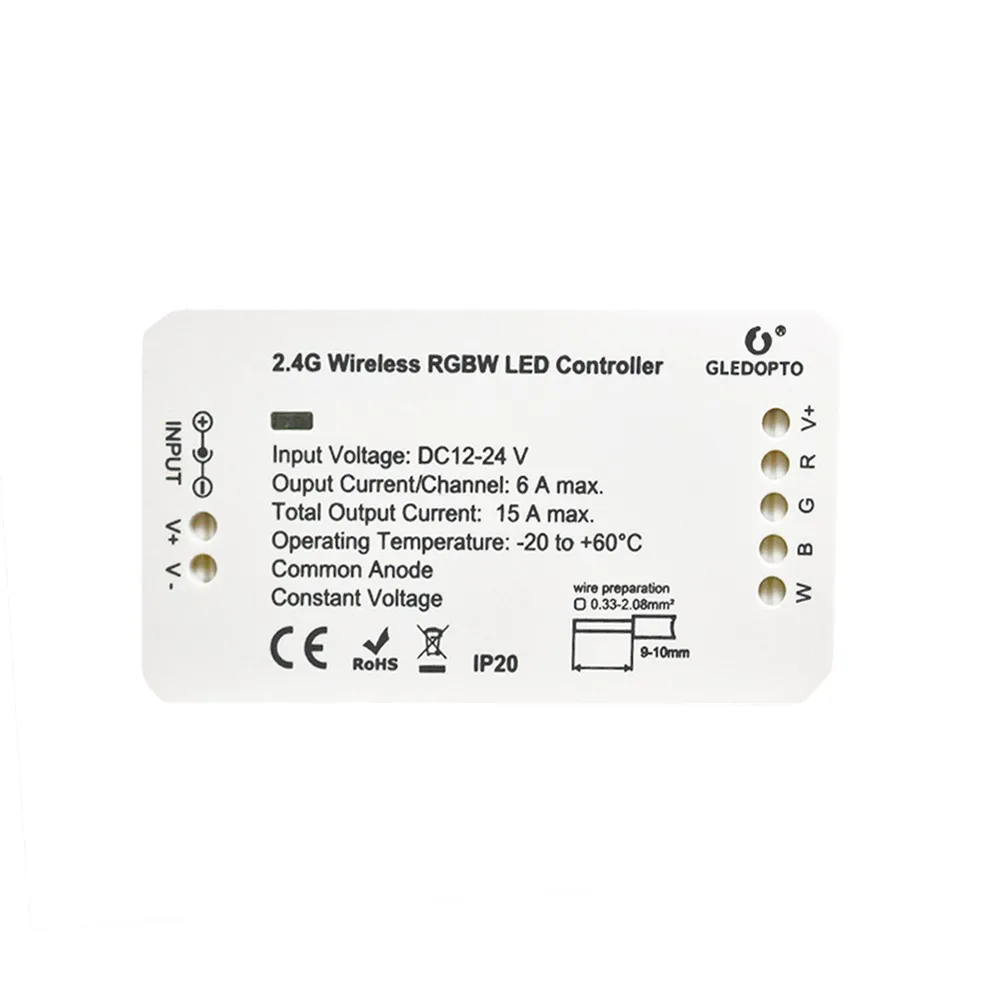 Zigbee RGB+CCT LED strip controller DC12~24Vmax 6A channel WiFi ...