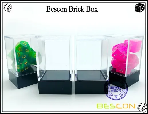 Classic Brick Box For Rpg Dice,Clear Plastic Dice Box,Brick Dice Case ...