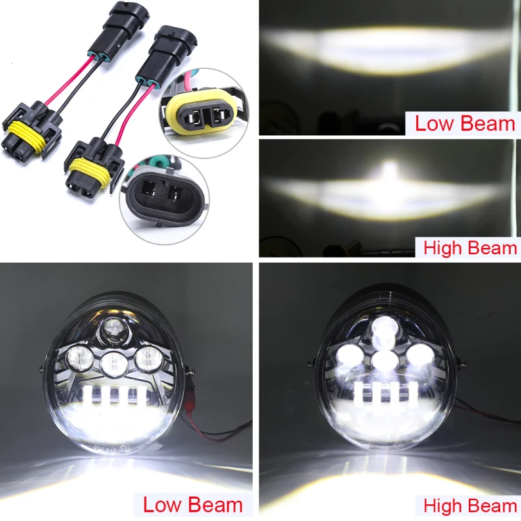 New Design Black Led Headlight For Harley Davidson Vrsc,Vrsca,V-rod Led ...