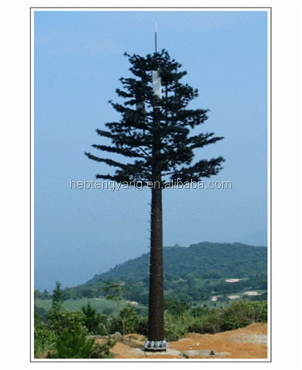 Galvanized Gsm Mobile Antenna Telecom Camouflaged Steel Artificial Tree ...