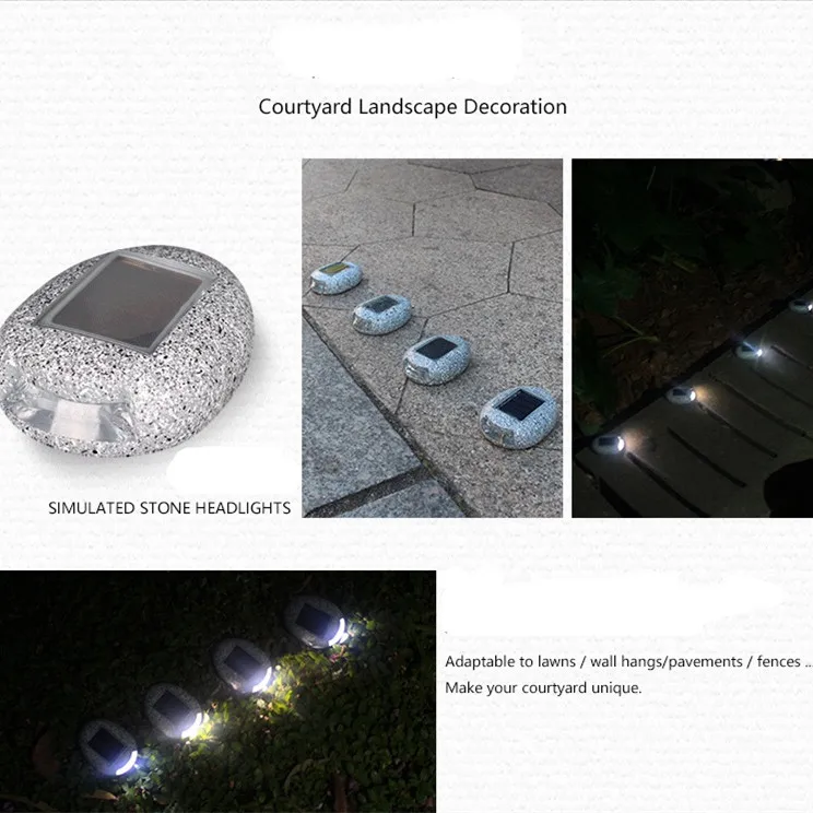 Led Solar Stone Stone Garden Lamp For Outdoor Lighting - Buy Solar ...