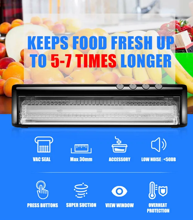 Portable Plastic Vacuum Food Saver Packing Machine For Food ...