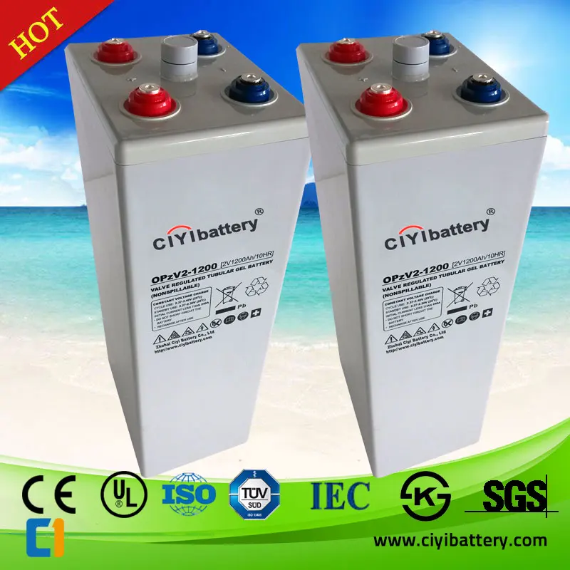 Longest Life Solar Battery Tubular Plate Gel Electrolyte Battery Opzv ...