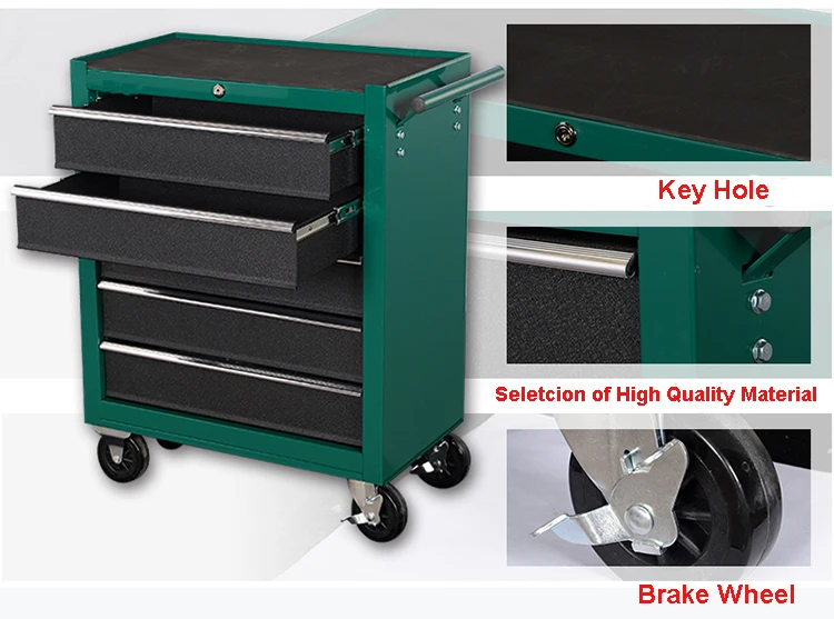 Hot Many Drawers Colorful Rolling Green Tool Cabinet - Buy Tool Cabinet ...