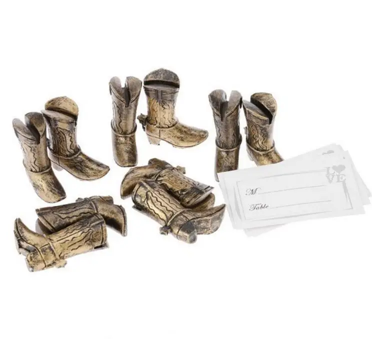 Wedding Favors Cowboy Boot Place Card Holder Wedding Table Decoration ...