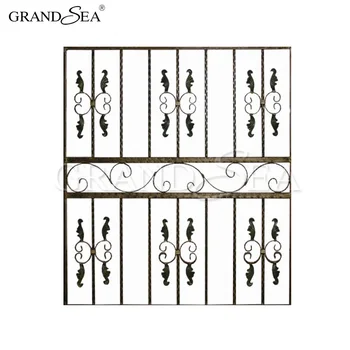 French Style Window Grill Design Wrought Iron Security Windows - Buy ...