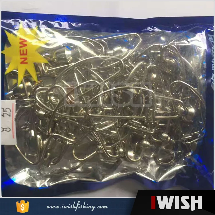 Crosslock Snap Clips 6# Fishing Tackle Ball Bearing Swivels For Tackle ...