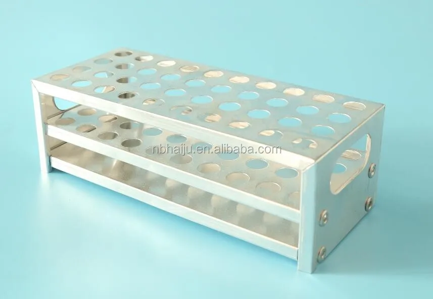 2025 Hot Selling Haiju Cheap Chemistry Aluminum Test Tube Rack for Lab Use