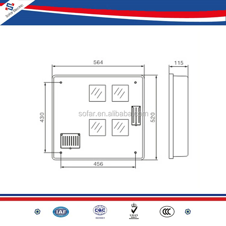 Smc Fiberglass Reinforced Polyester Electric Power Meter Box - Buy ...