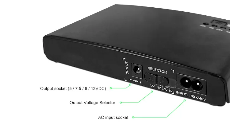 12v Dc Output Mini Ups With 100-240v Ac Input Voltage Range - Buy Mini ...