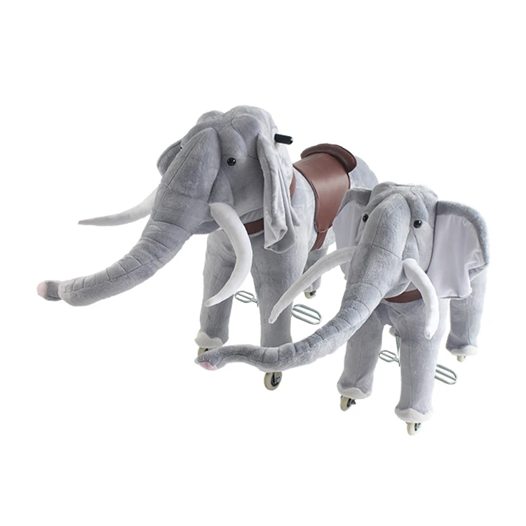 Elephant Plush Adult Ride On Walking Horse Toys Toddler Riding Pony ...