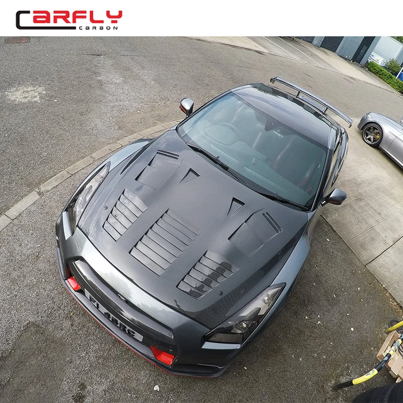 GTC Style Bonnet GTR Carbon Fiber Hood for GTR R35 Body Kits