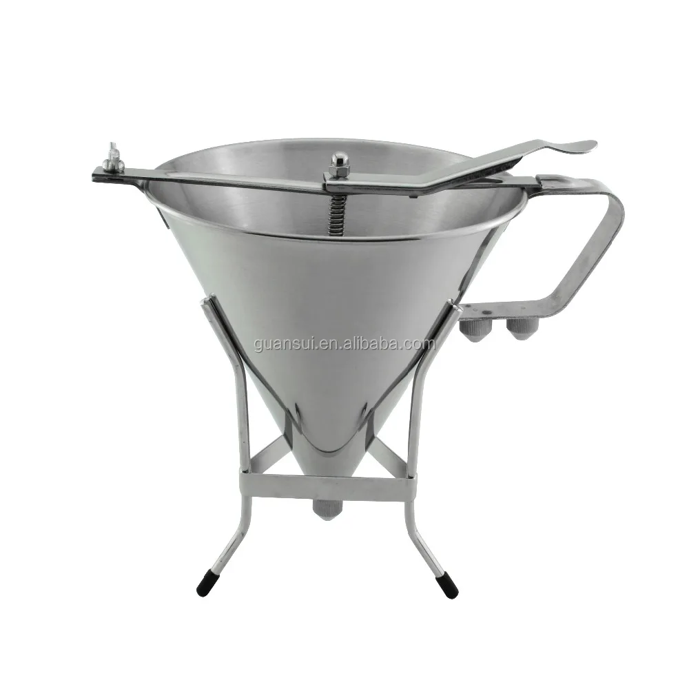 Stainless Steel Funnel With Stand And Three Nozzles Food Grade Cake ...
