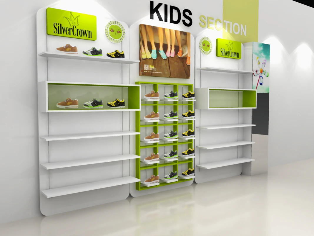 Custom Acrylic Wall Mounted Display Retail Kids Shoe Racks