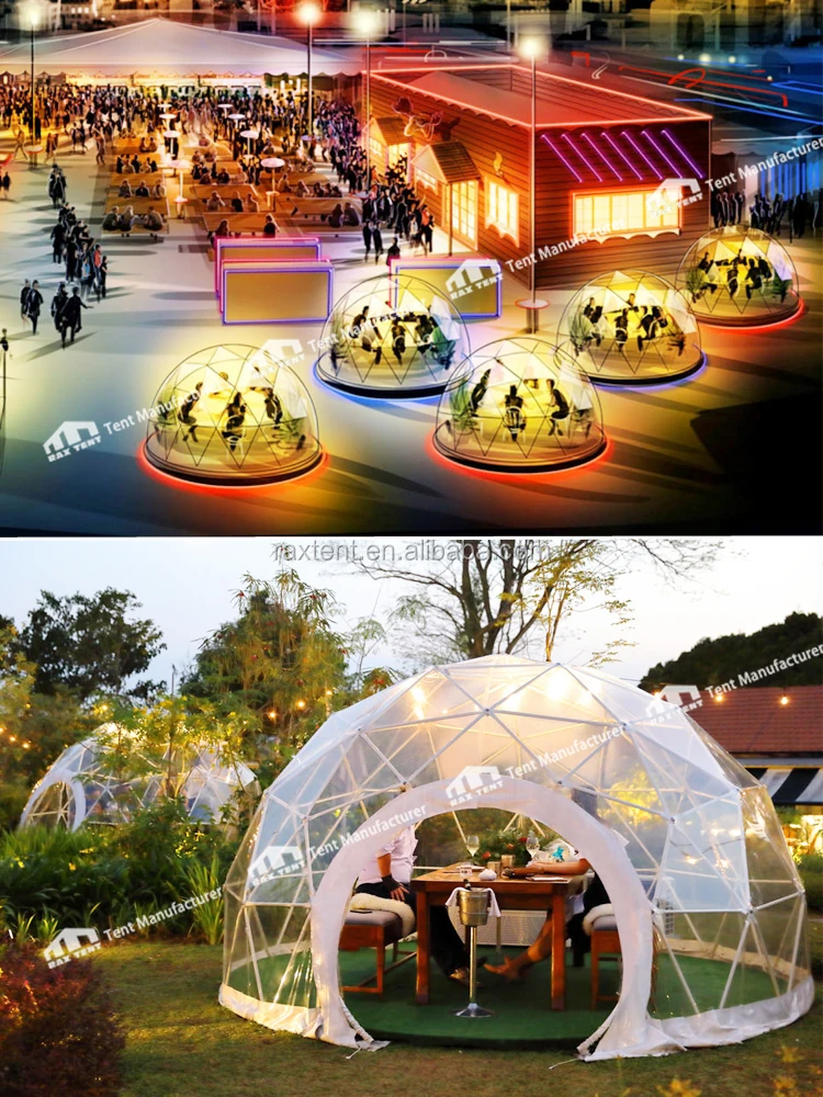 Transparent Plastic Igloo - Geodesic Dome Tent for Hotels