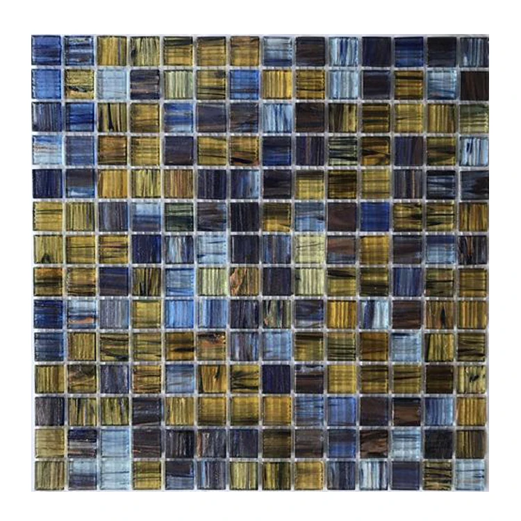 Tuscany Italian Elements Blue And Yellow Mesh Mounted Mosaic Wall Tiles ...