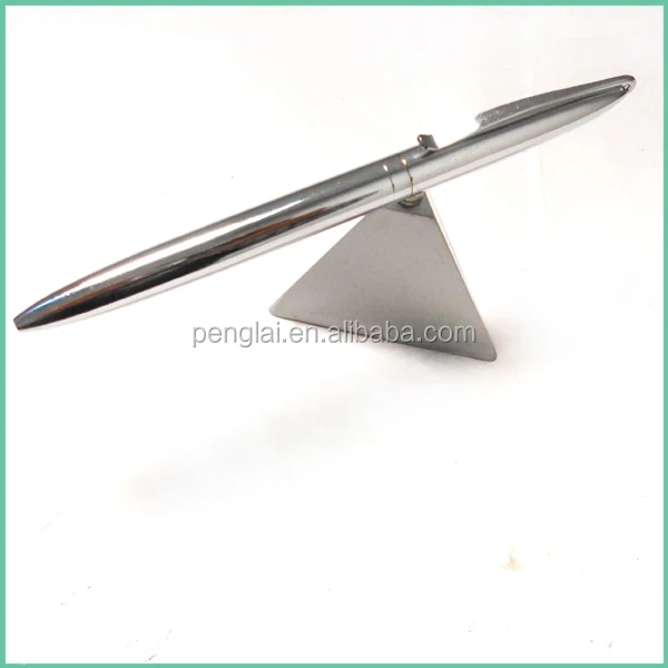 New Hot Silver Metal Pyramid Floating Magnetic Desk Pen Set - Buy Desk ...