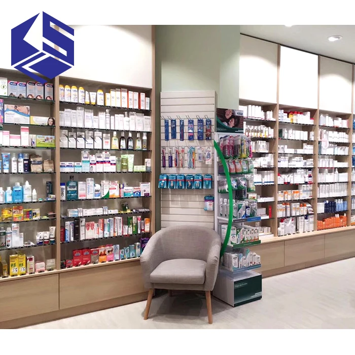 KSL Retail Pharmacy Shop Interior Counter Furniture Design