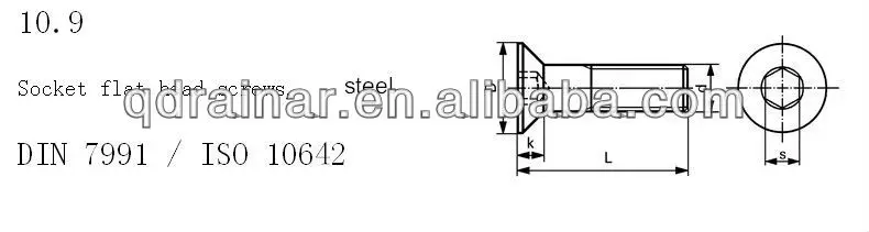 DIN 7991 Stainless Steel Flat Socket Head Bolt - Lana F