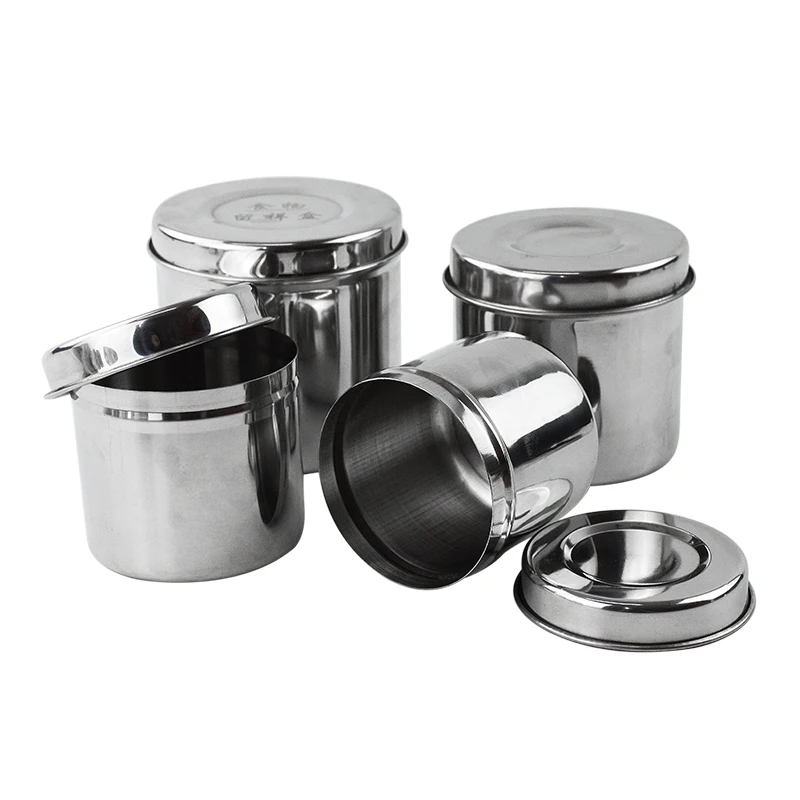 Stainless Steel Dental Cotton Ball Holder Containers For Medical Cotton ...