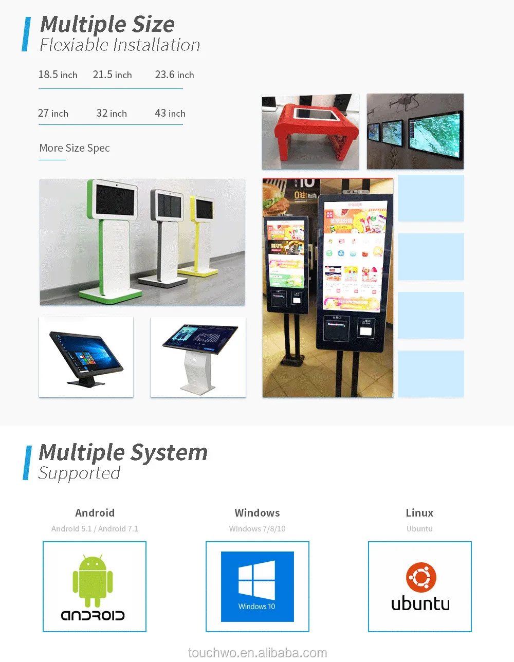 High Quality Open Frame 23 Inch Touch Panel Widescreen Monitor For Hd ...