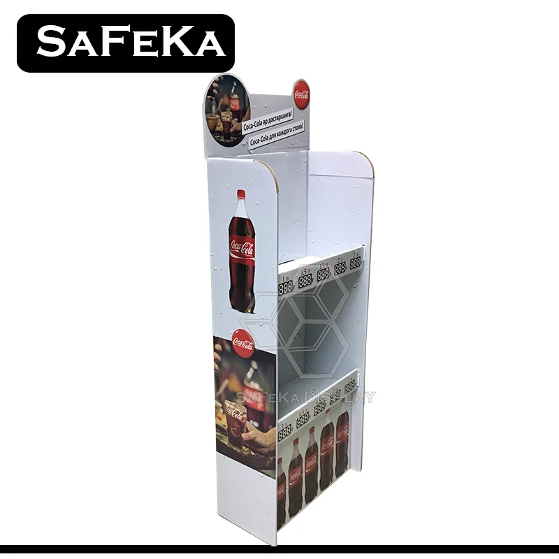 Custom Corrugated Folding Beverage Screen Printed Paperboard Display ...