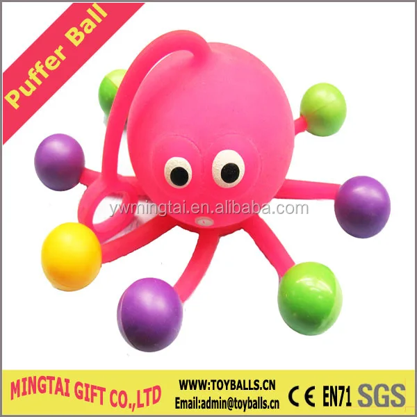 Flashing Octopus Spiky Puffer Ball - Eco-Friendly Stress Toy