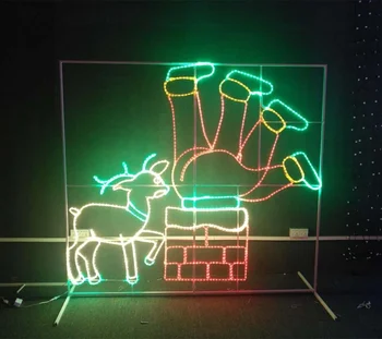 Christmas Outdoor Wire Frame Decorations - Buy Santa Cluas Rope Light ...