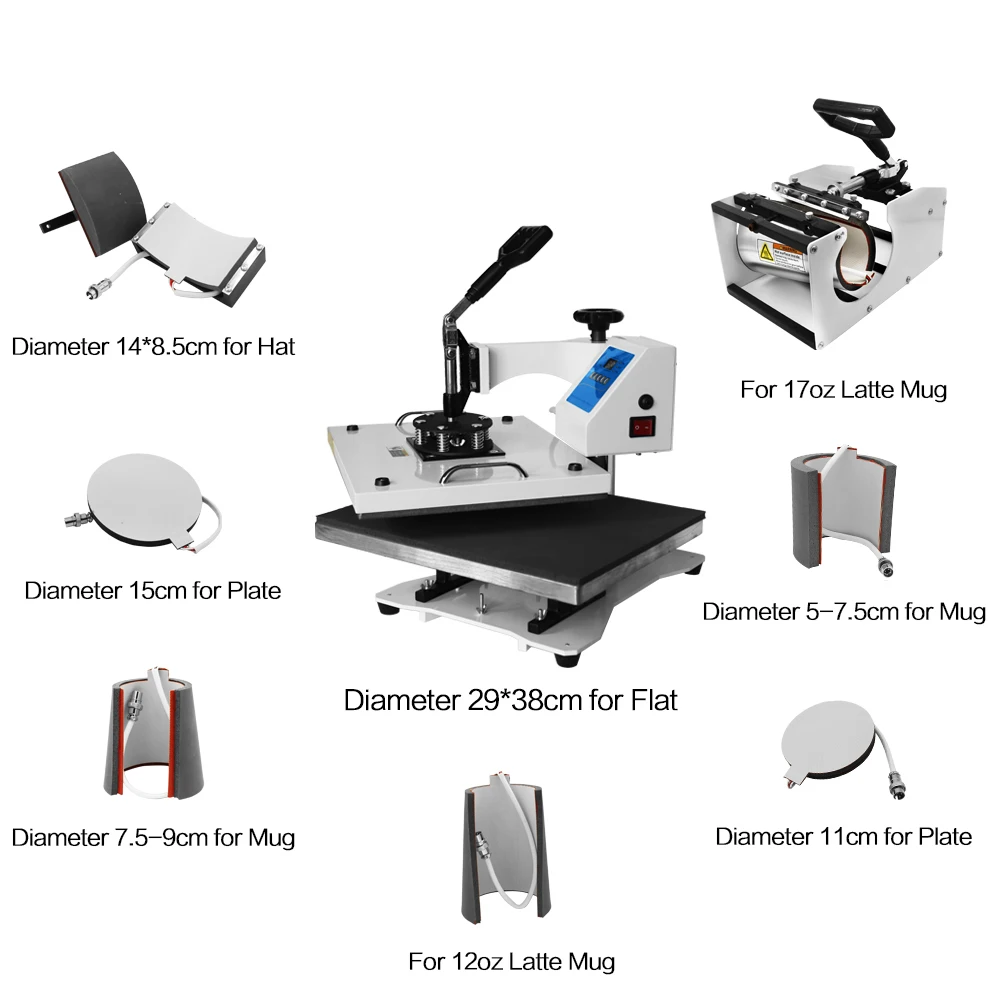 Multifunction 8 in 1 Heat Press Machine - Versatile Printing