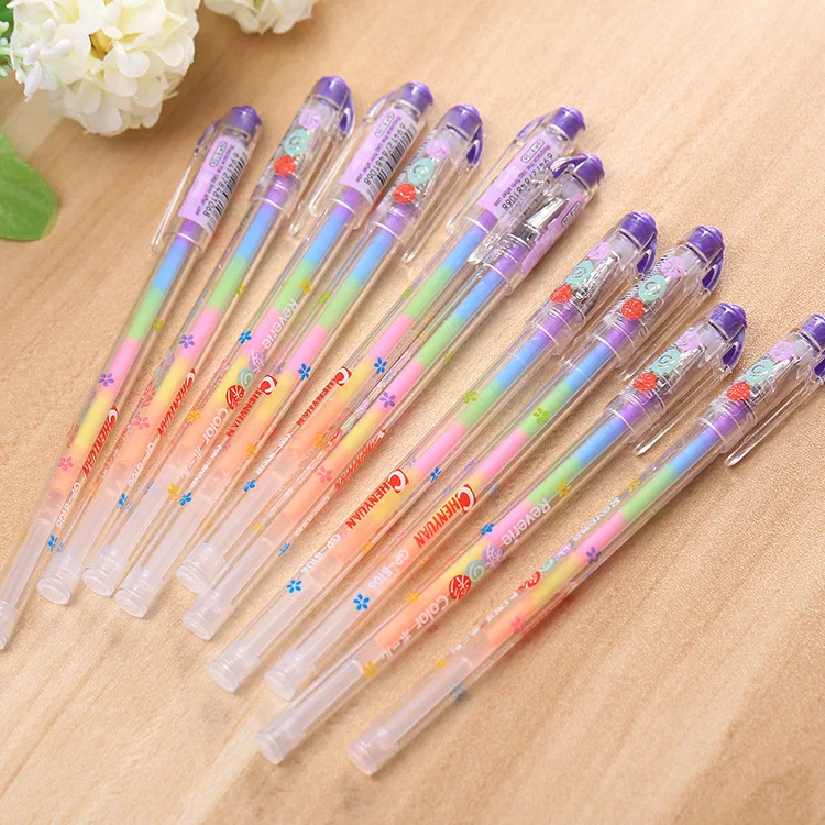 Creative Korea Diy Use 6 In 1 Color Change Pen 6 Colors Water Color Pen ...