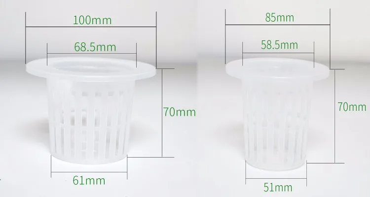 Competitive Manufacturer Pp Clear And Black Slotted Mesh Net Pot For ...