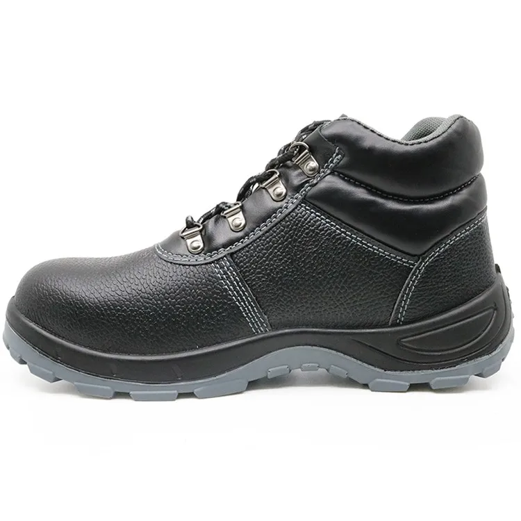 Oil Resistant Non Slip Anti Static Water Proof Black Leather Steel Toe ...