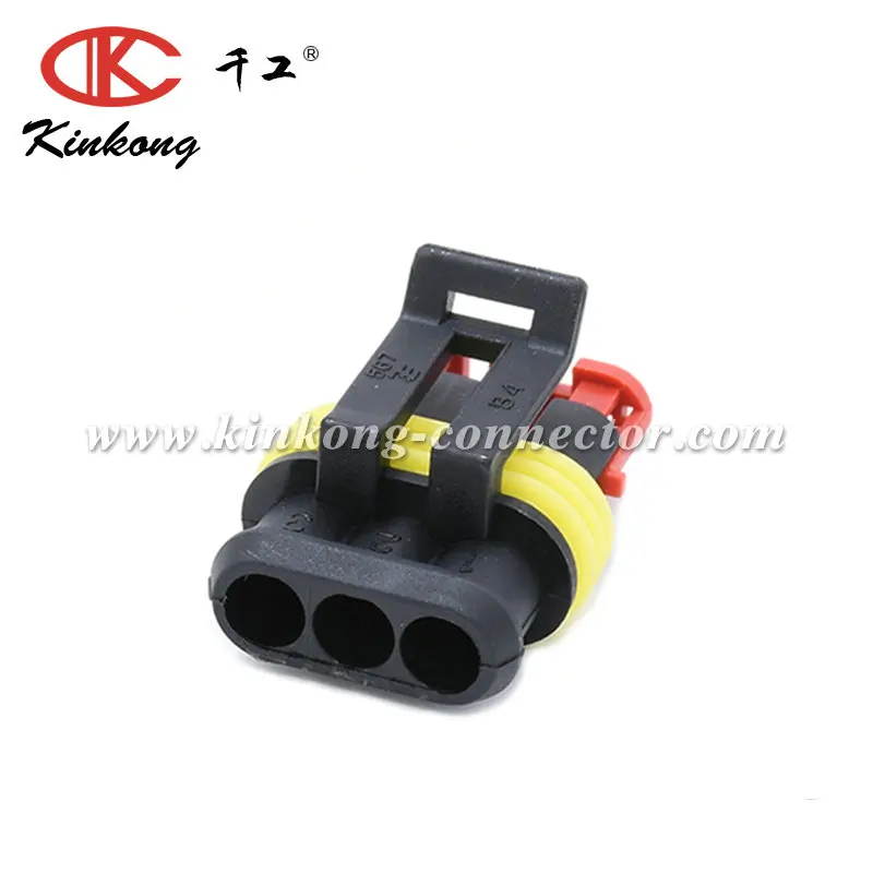 Te Connectivity 3 Pin Female Waterproof Automobile Connector 282087-1 ...