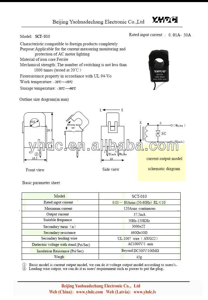 0-30a Ac Split Core Current Transformer Price/mini Current Transformer ...
