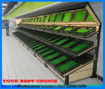 Supermarket Fruit And Vegetable Produce Display Shelf/ Shelves With ...