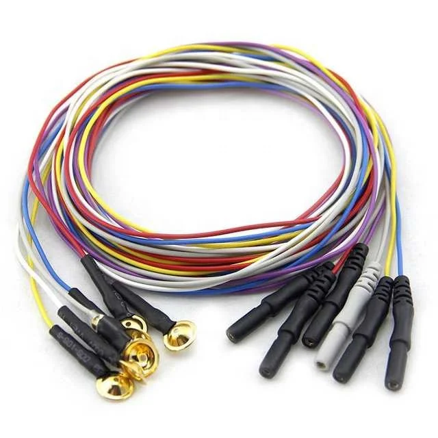 Gold Cup Eeg Lead Wire Eeg Emg Ekg Cable Brain Electrode Eeg Cable ...