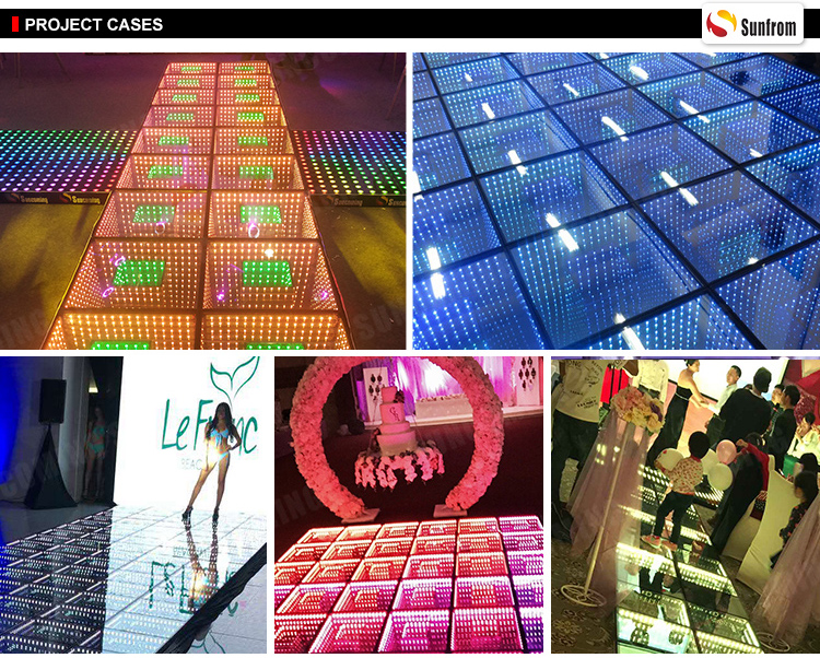 Discoteca 3d Infinity Mirror Stage Light Rgb Cristal Portátil Led Pista ...