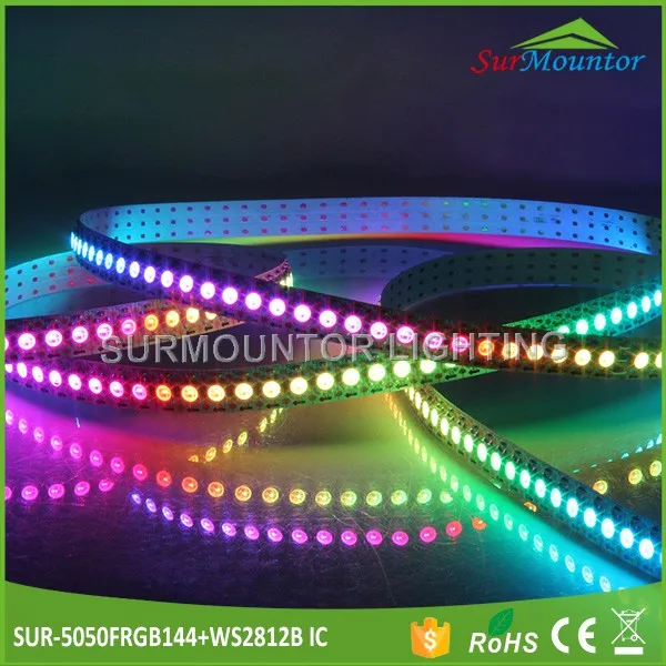 Heat Resistant Addressable Rgb Led Strip Light 5050 144 Led Ws2812 Full ...